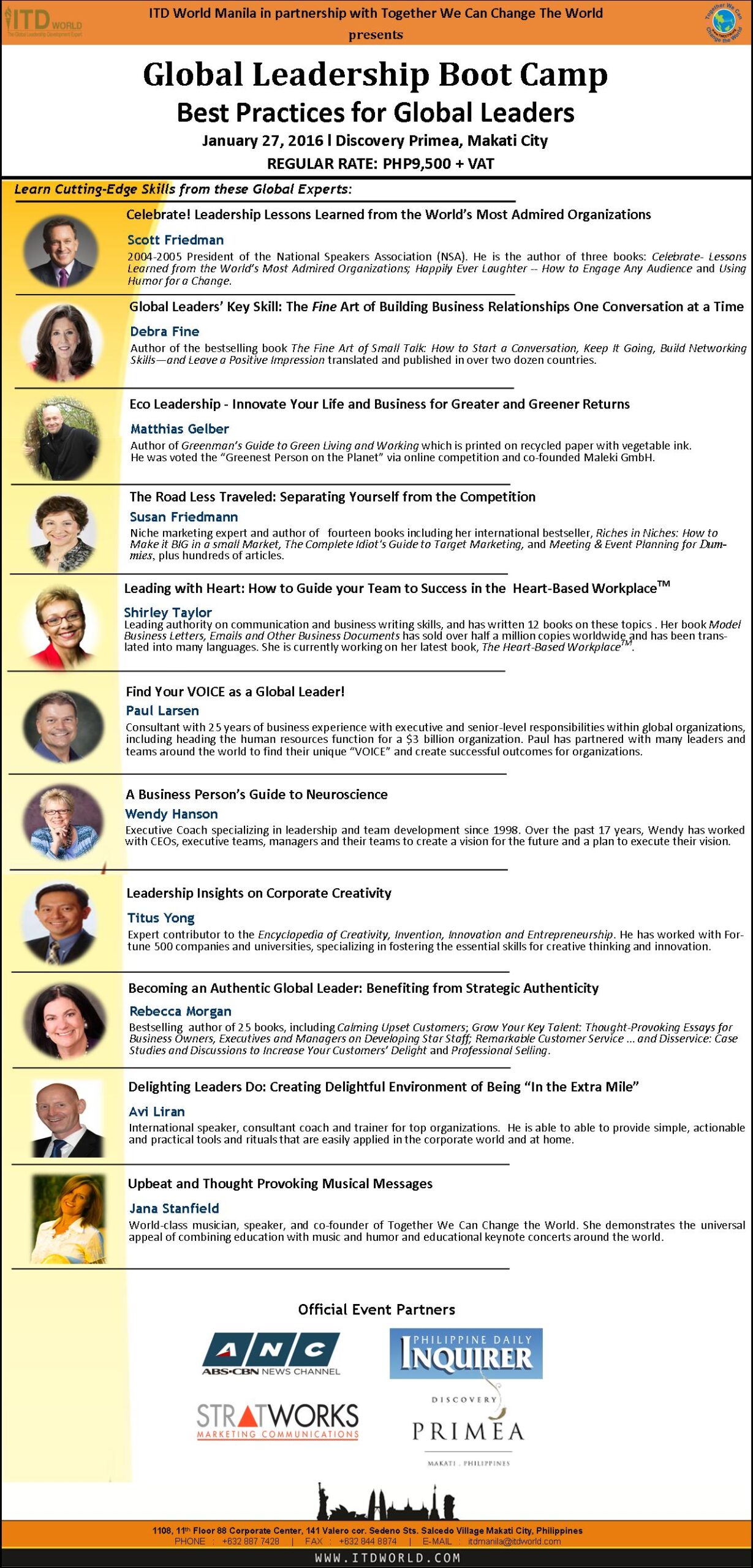 Global Leadership Boot Camp, Manila - TWCCTW